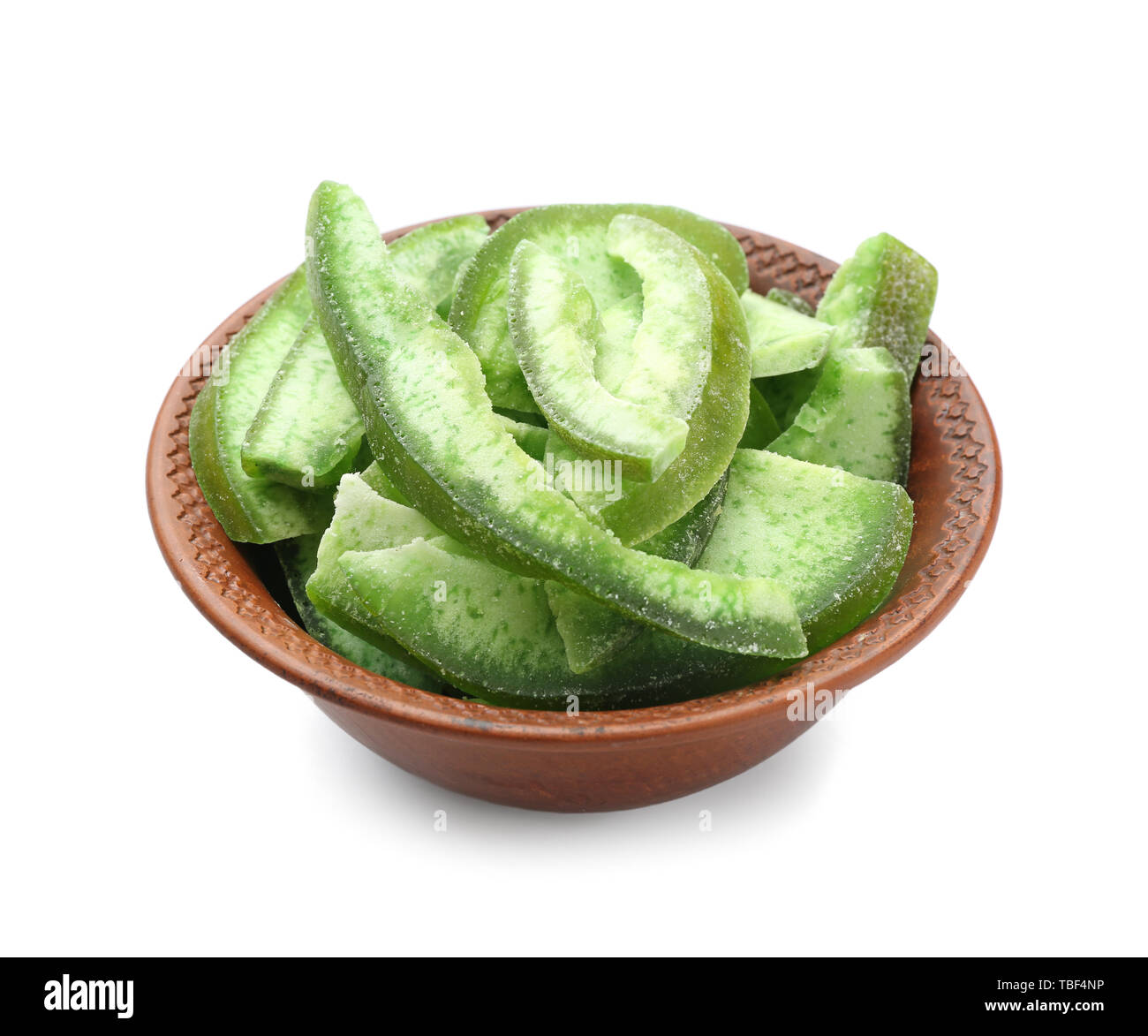 Tasty dried avocado on white background Stock Photo - Alamy