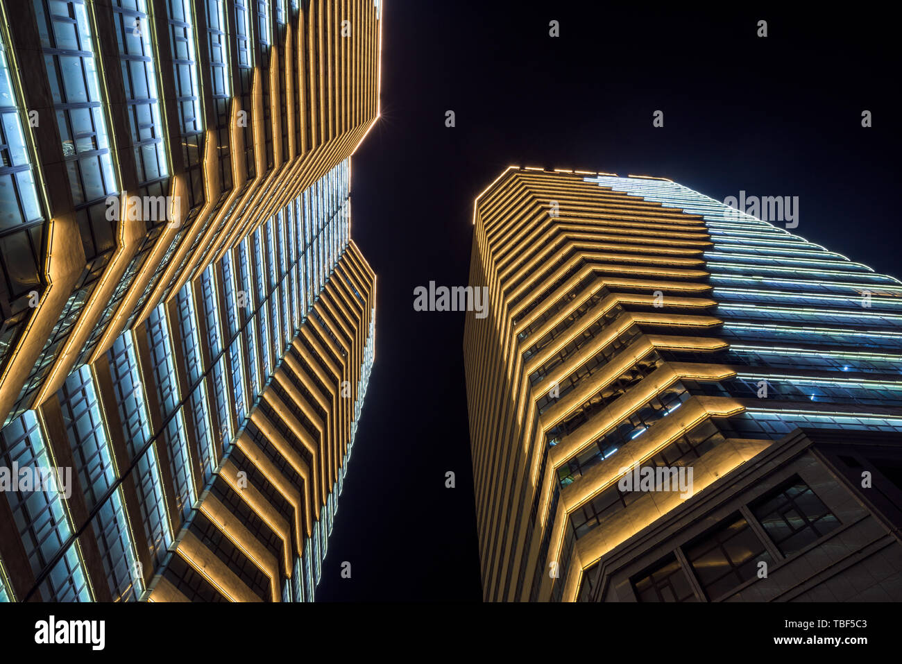 A view of Yujing and other buildings in Dalian Stock Photo - Alamy