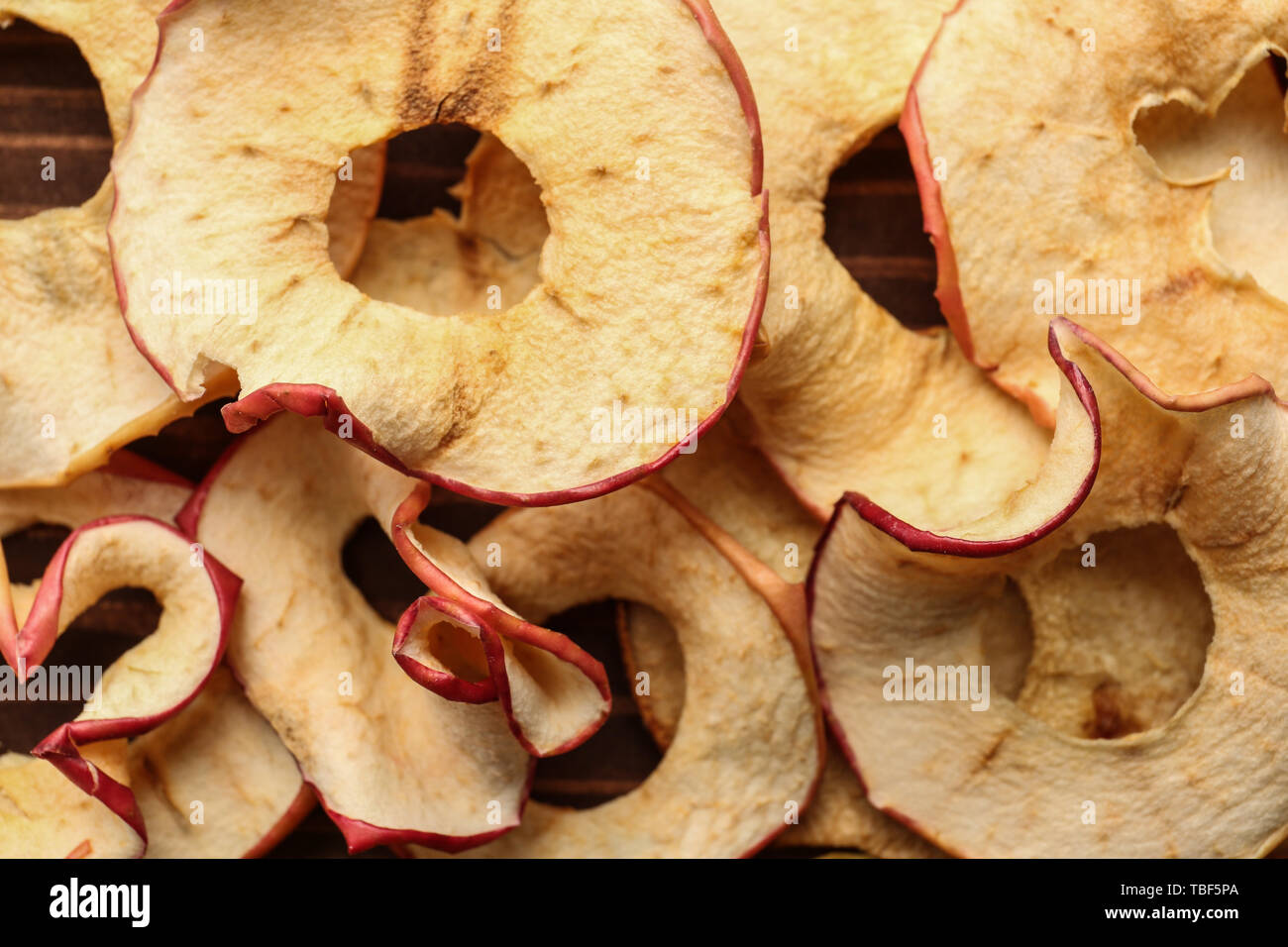 Tasty dried apples, closeup Stock Photo - Alamy