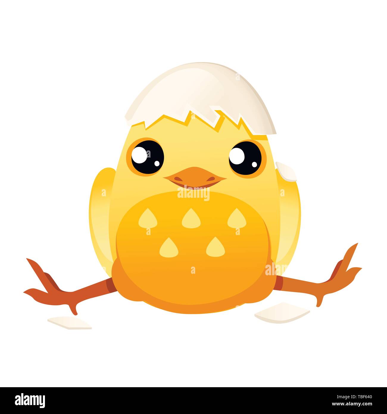 Chick with egg shell Stock Vector Images - Alamy