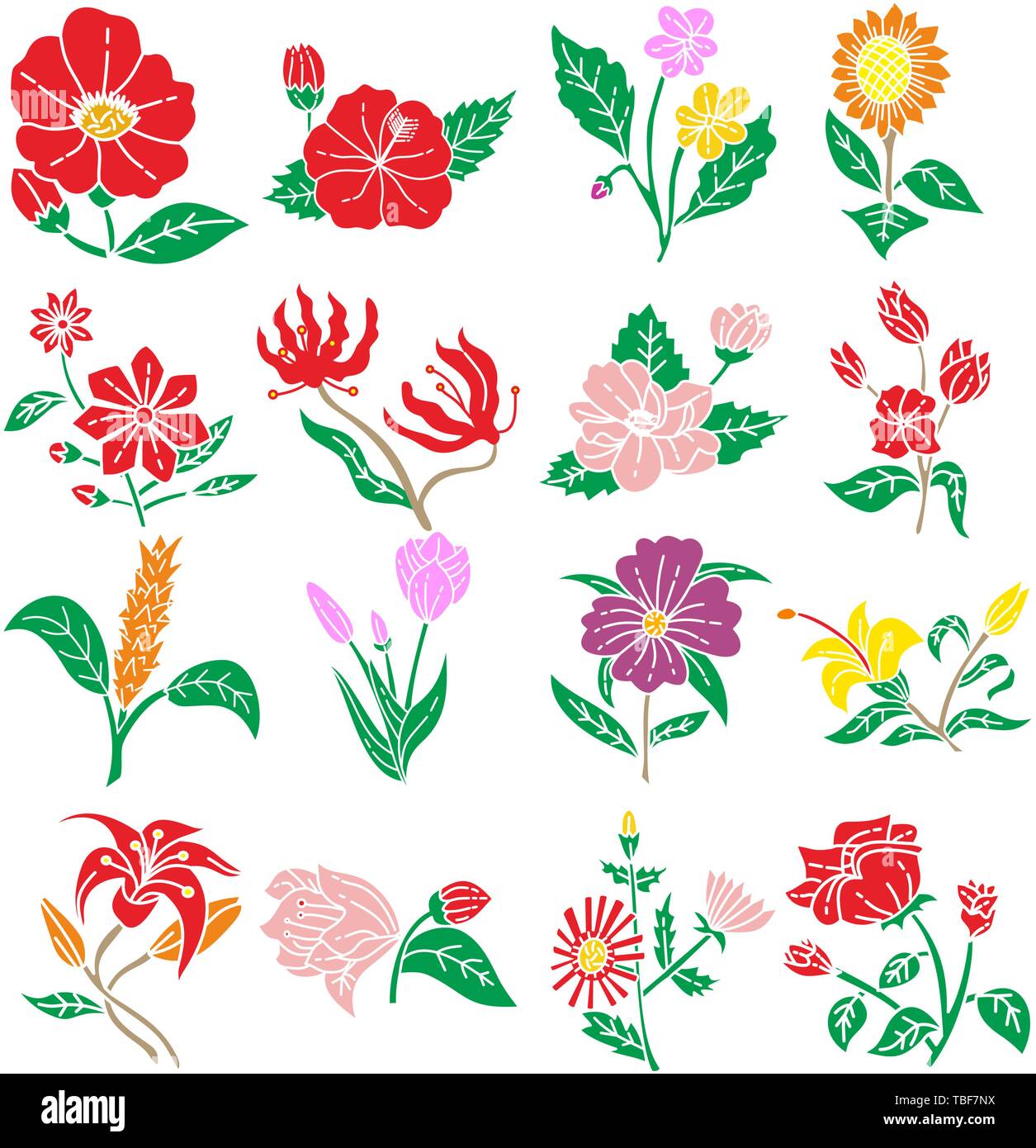 Flower Leaf Illustration Design Template Vector Stock Vector Image ...