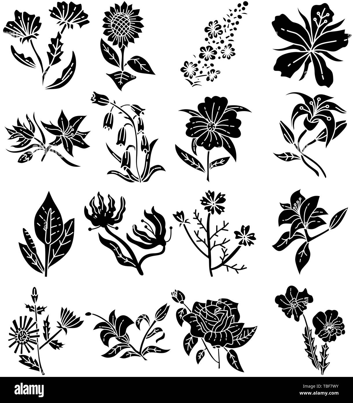 Flower Leaf Illustration Design Template Vector Stock Vector Image ...