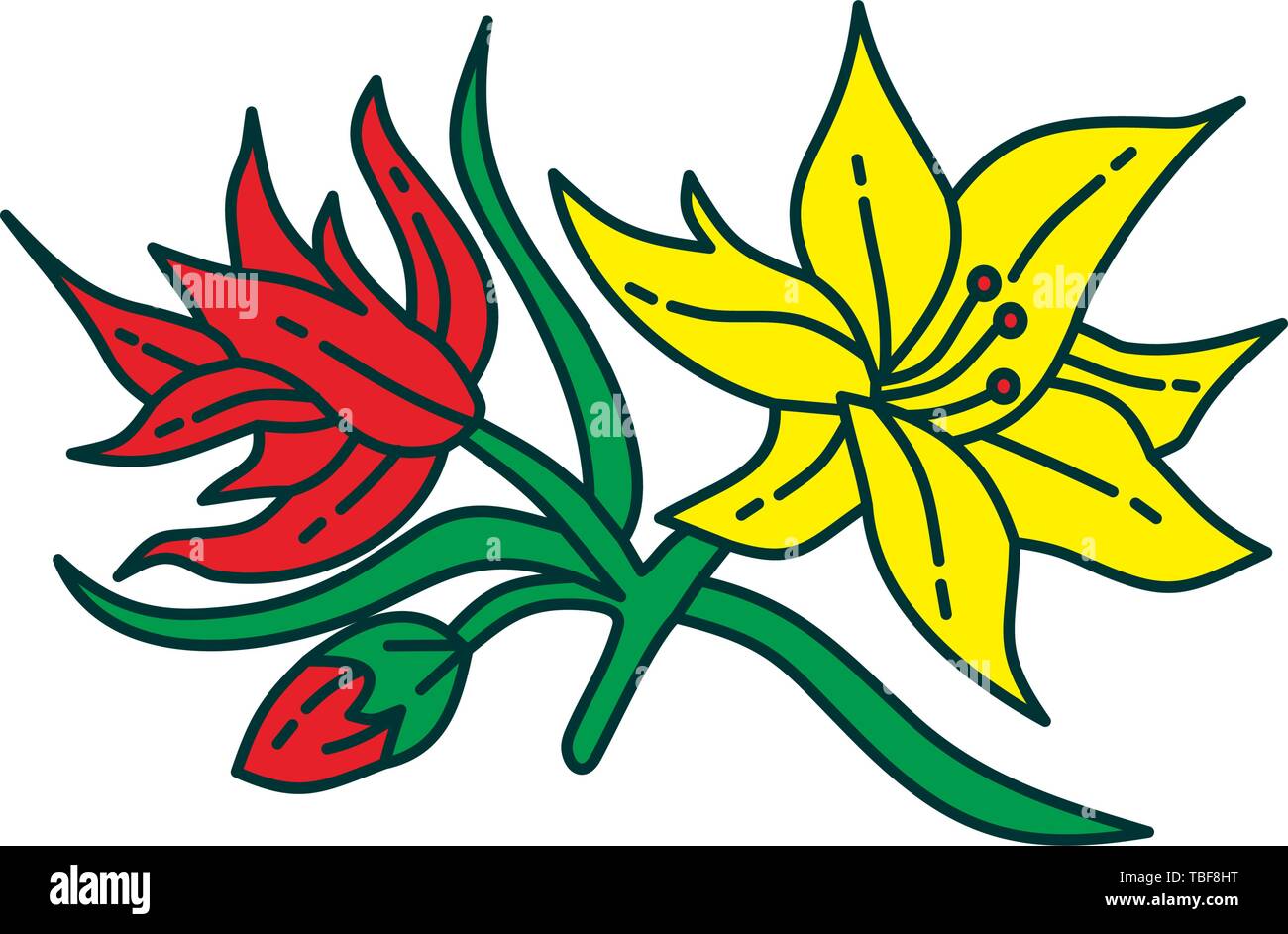 Flower Leaf Illustration Design Template Vector Stock Vector Image ...