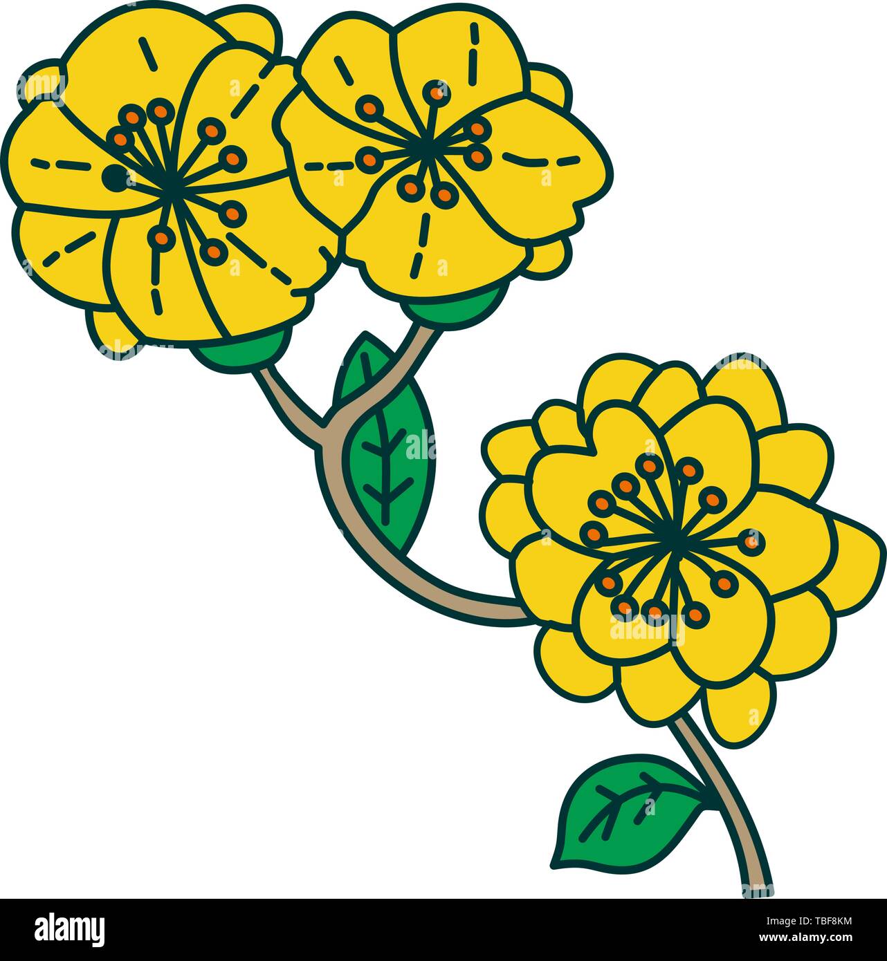 Flower Leaf Illustration Design Template Vector Stock Vector Image ...