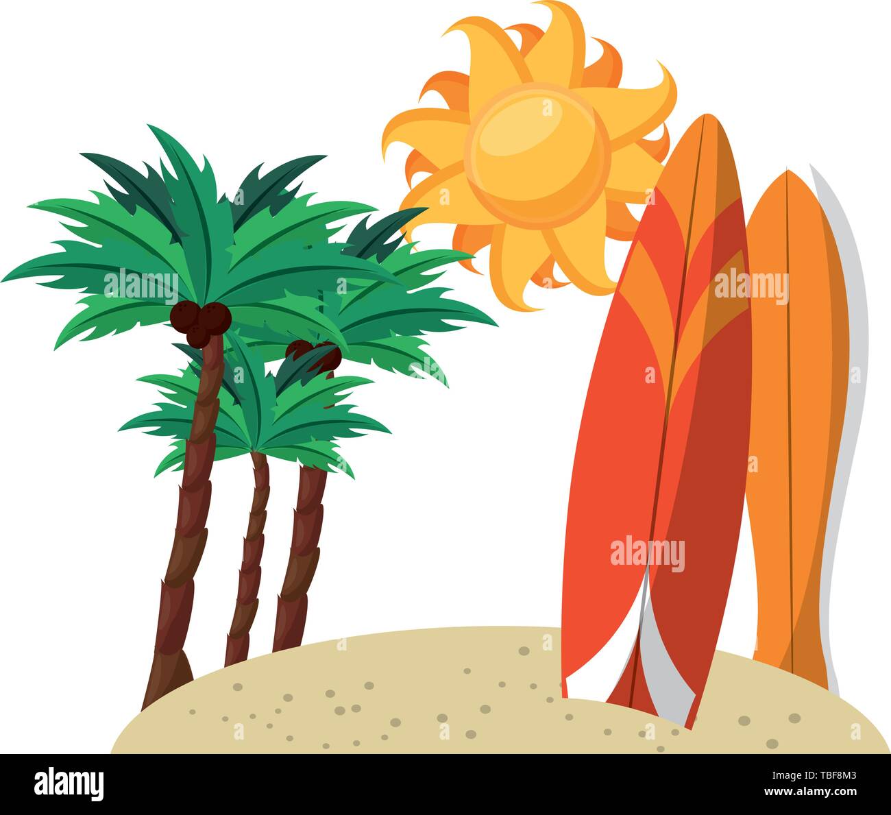 Surf tables in the beach cartoon Stock Vector Image & Art - Alamy