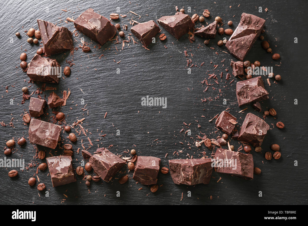 Frame made sweet chocolate hi-res stock photography and images - Alamy