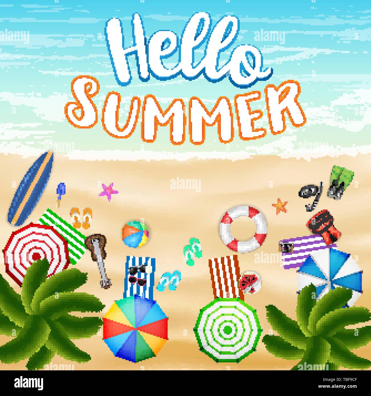 Top beach umbrellas Stock Vector Images - Alamy