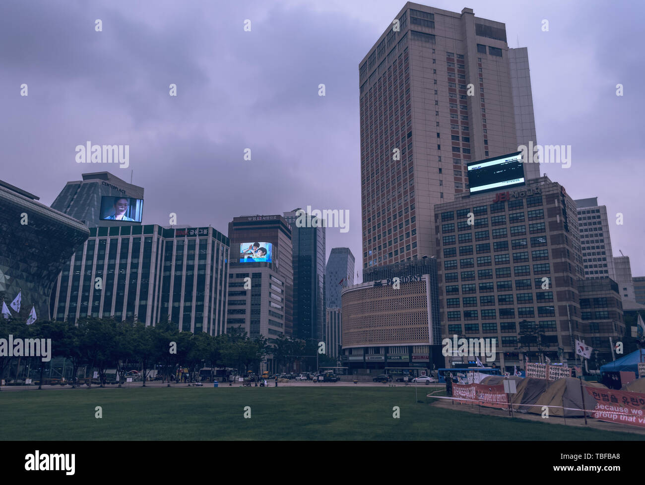 Seoul, South Korea – 12 May 2017 : outdoor area surrounding Seoul city ...