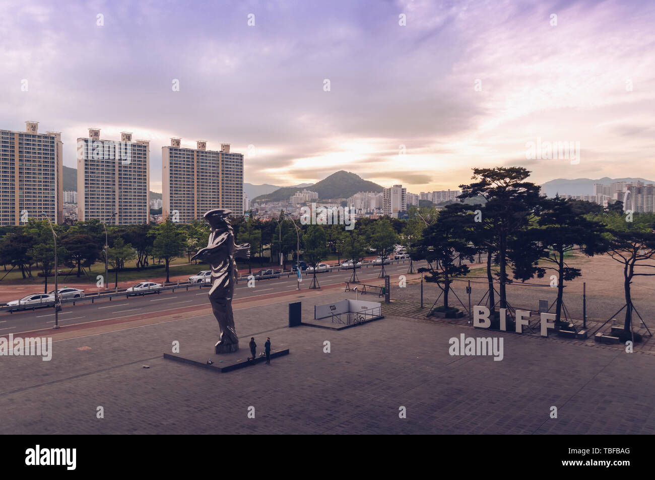 Busan, South Korea May 04, 2017: cityscape of Busan and Busan ...