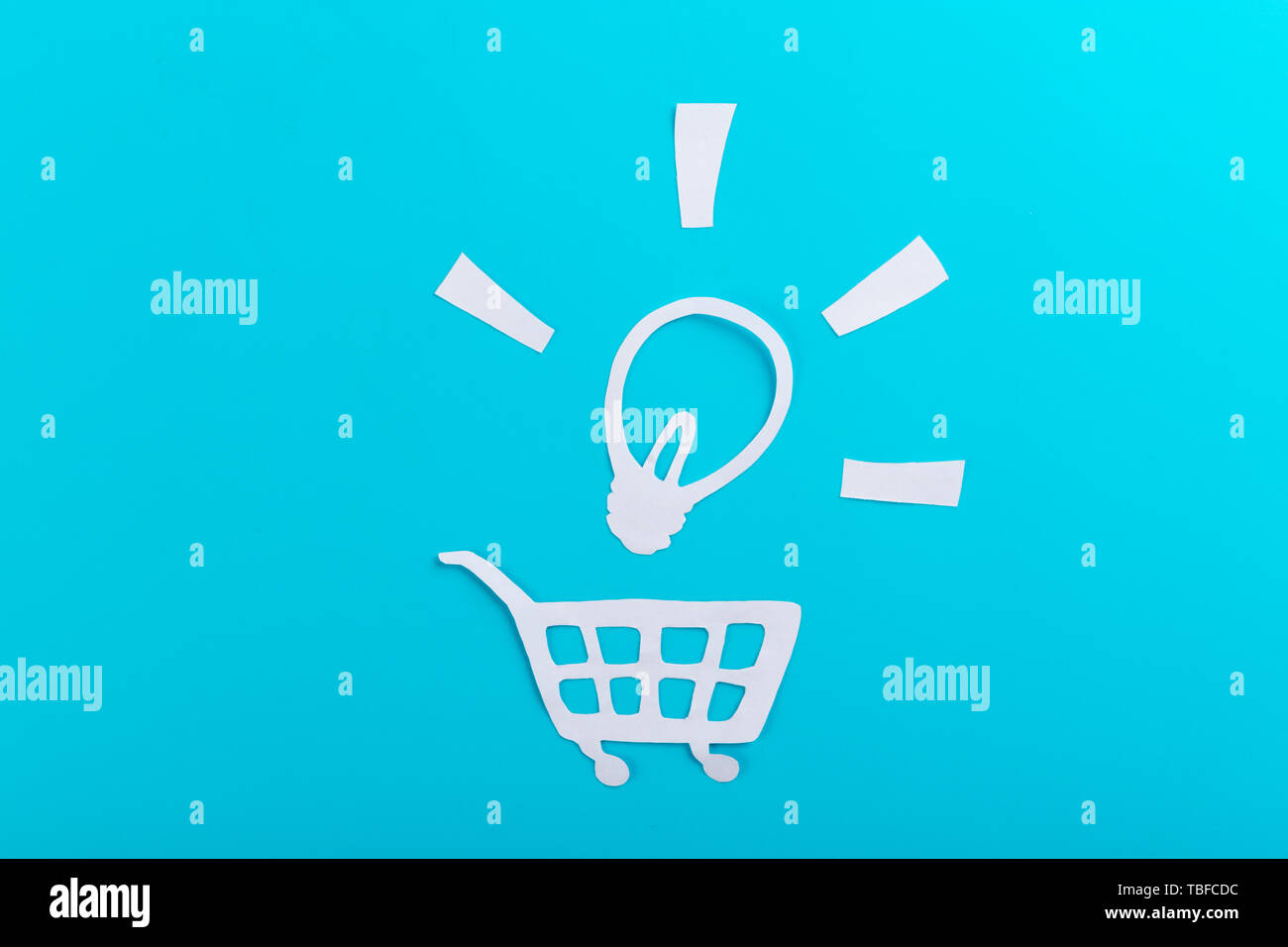 shopping idea concept image. cartoon style Stock Photo - Alamy