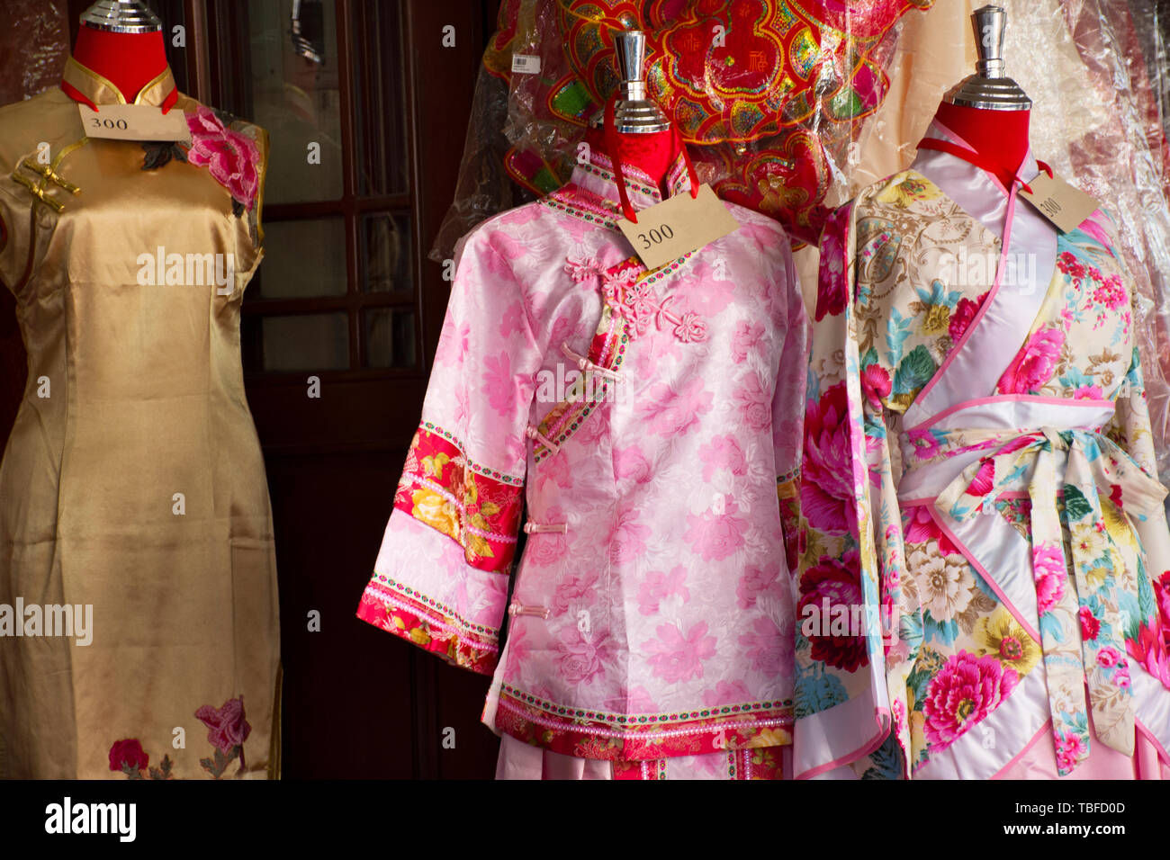 Chinese retro clothes costume shop for travelers people rent and wear ...