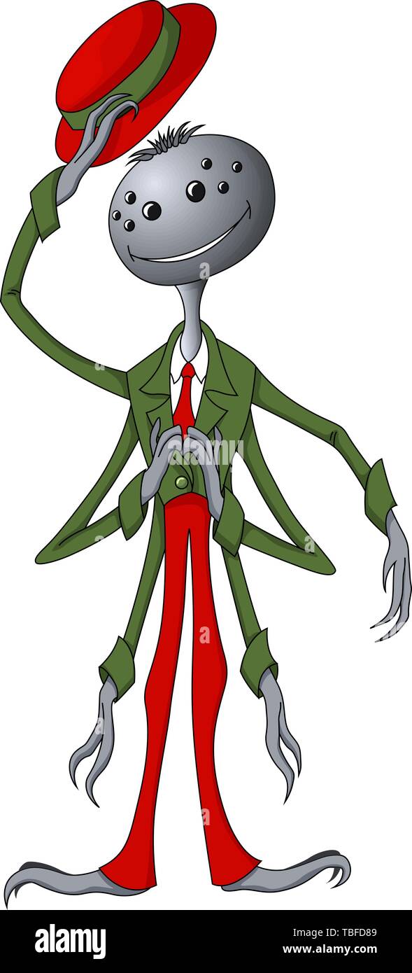 Colored spider in cartoon style. Humanoid insect. Vector isolated image ...