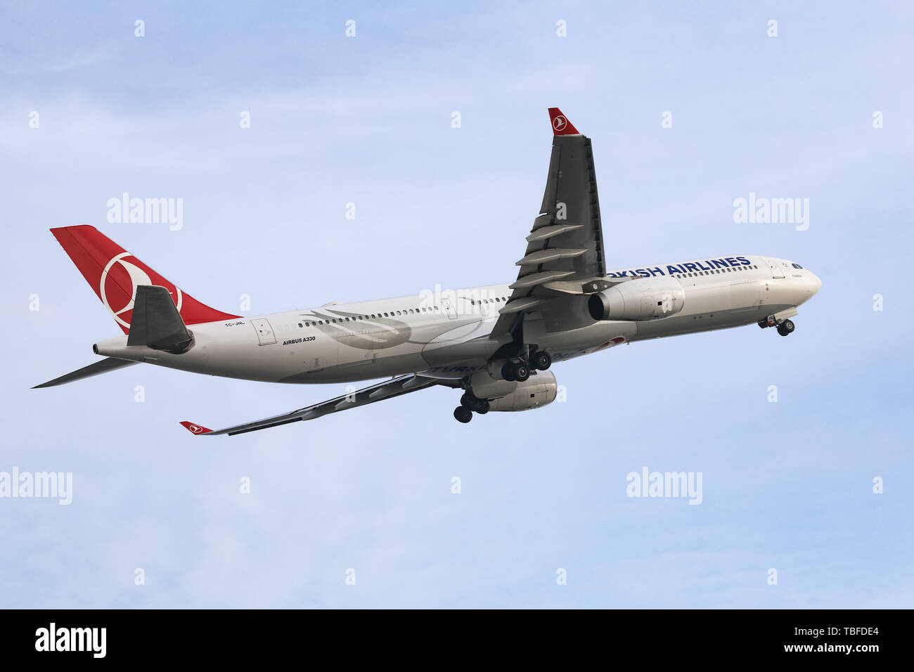 ISTANBUL, TURKEY - DECEMBER 23, 2018: Turkish Airlines Airbus A330-343X ...