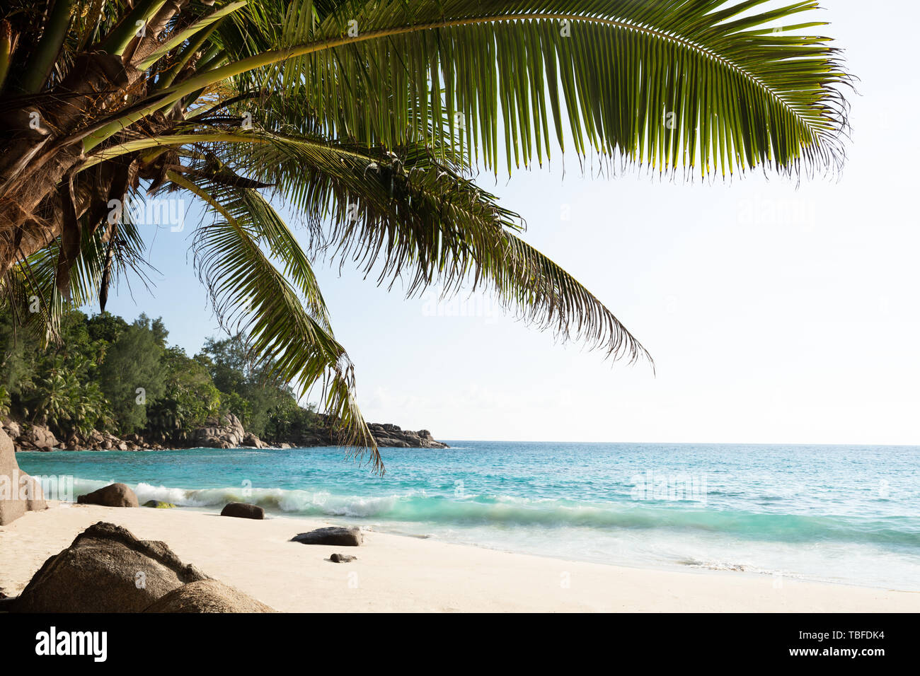 Beautiful tropical exotic anse intendance beach on mahe island hi-res ...