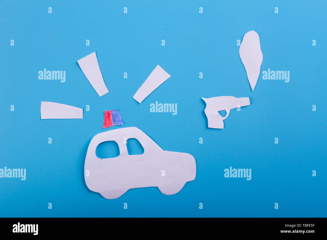 police car chase. cartoon styled concept Stock Photo - Alamy