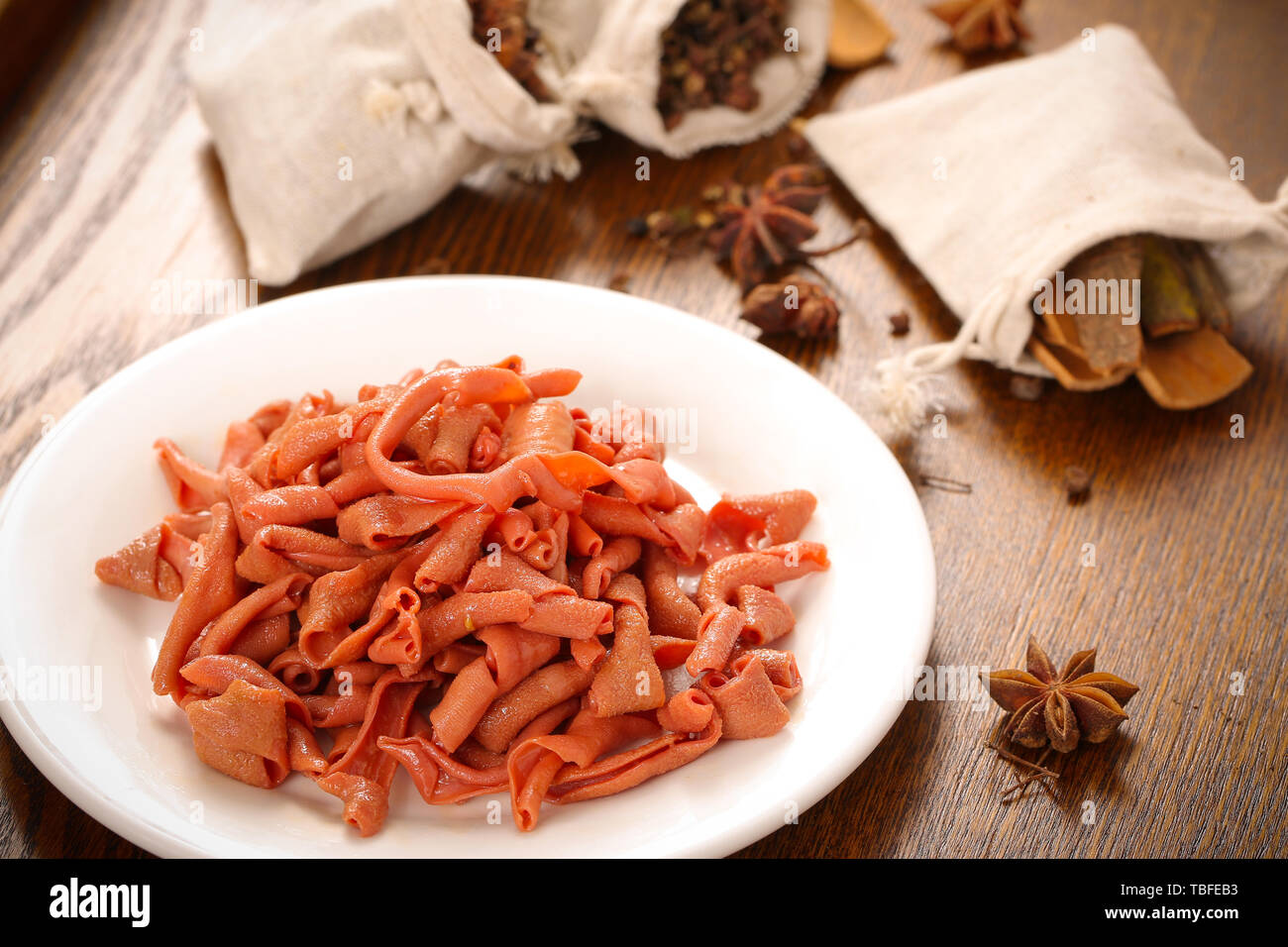 Duck neck spiced duck neck brine duck neck Stock Photo - Alamy