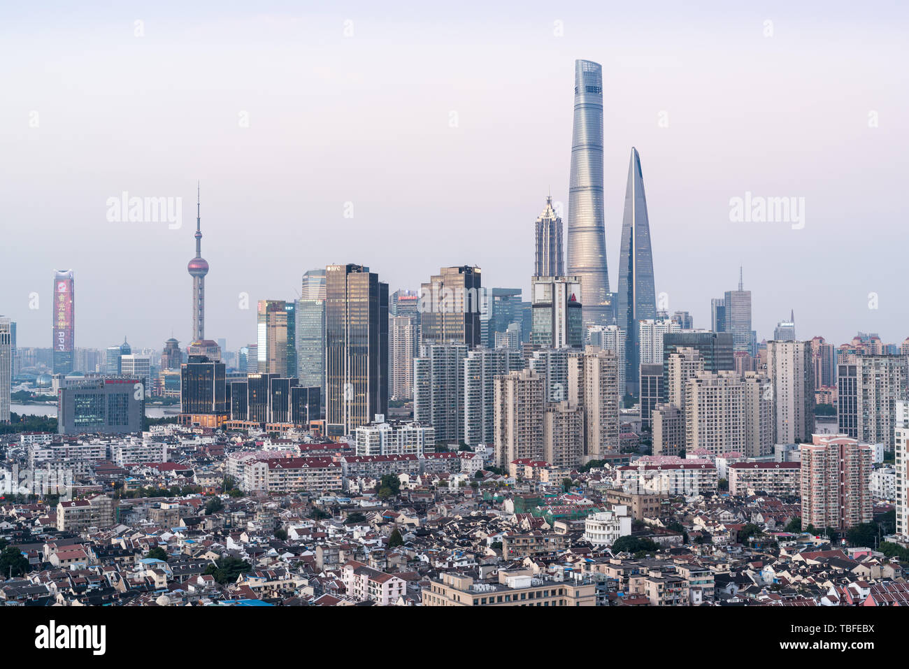 Shanghai City Landmark Architecture Stock Photo - Alamy