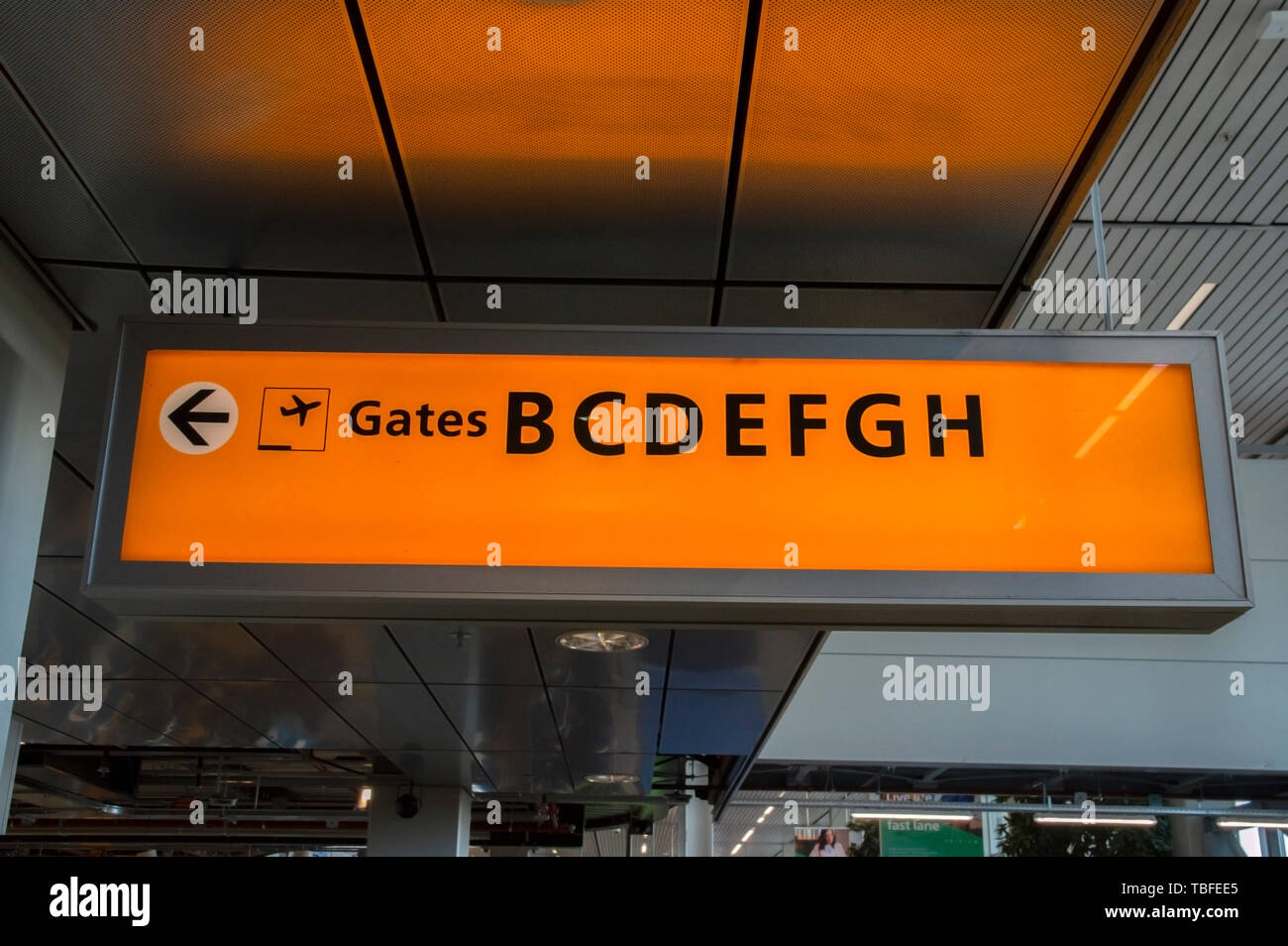 Billboard Gates At Schiphol The Netherlands 2019 Stock Photo - Alamy