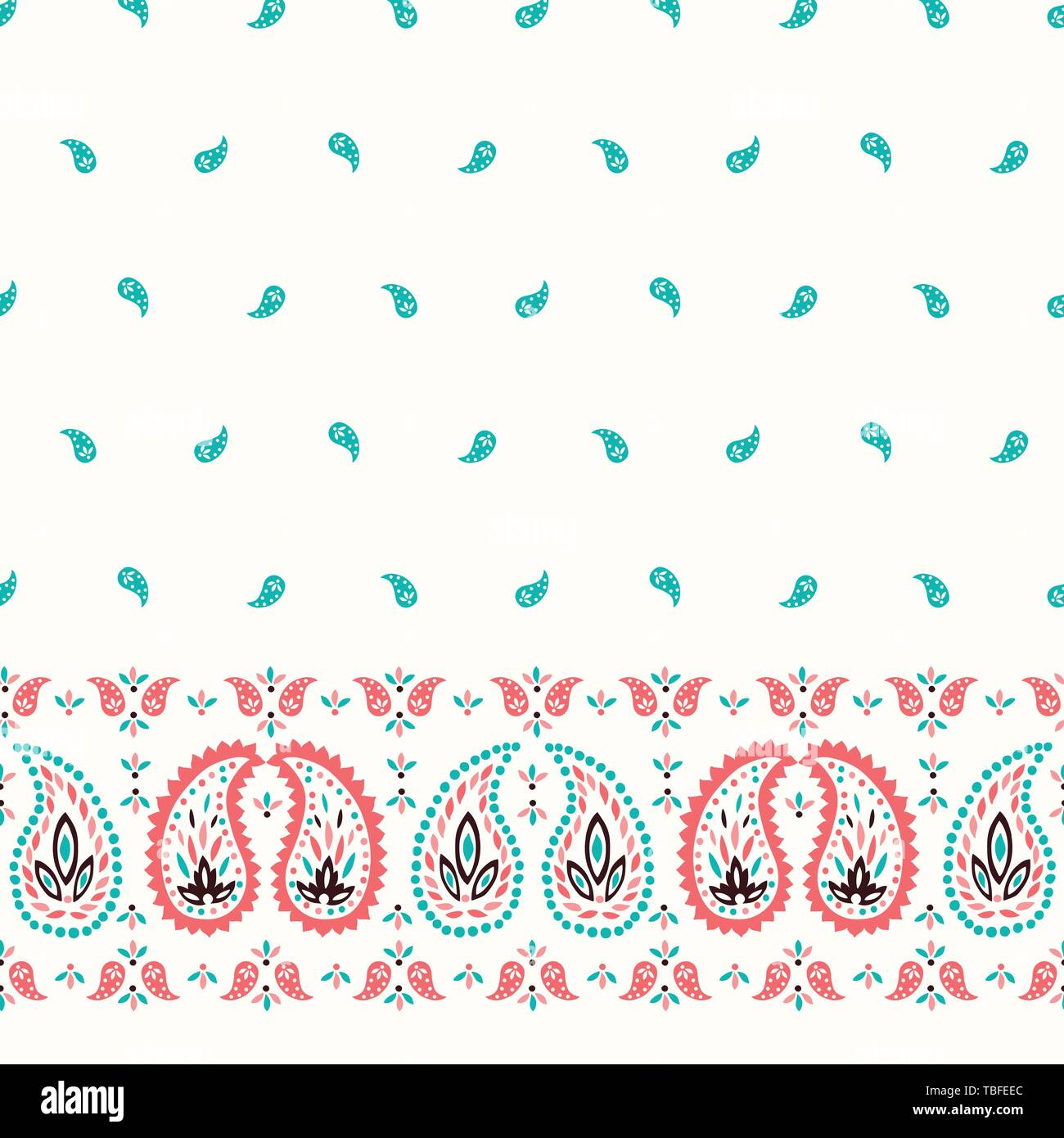 Colorful Paisley Border