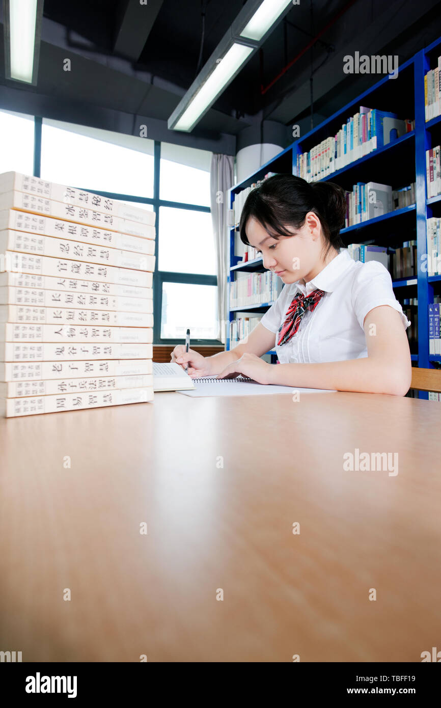 High school students study in the library Stock Photo - Alamy