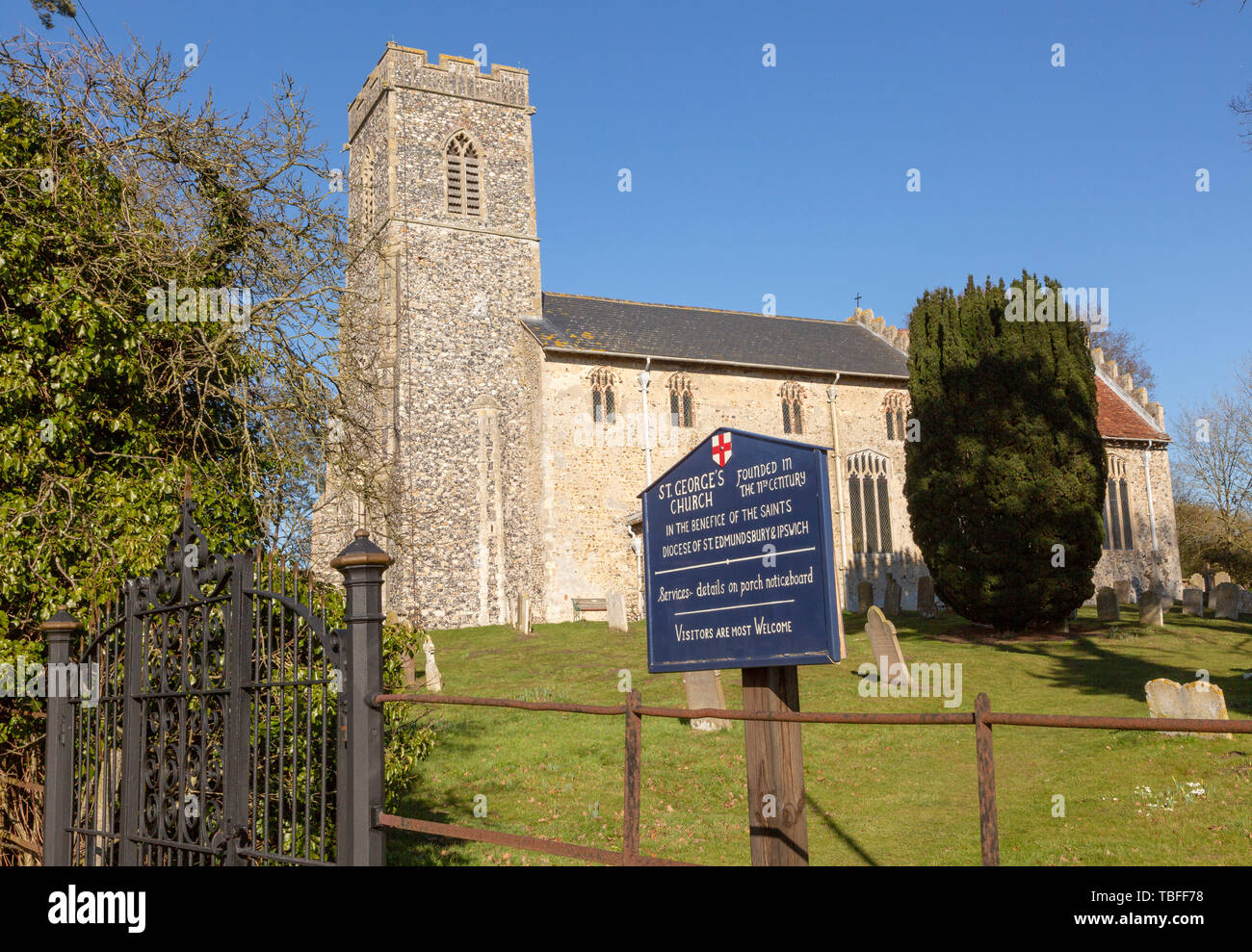 Church of St George South Elmham St Cross, Suffolk, England, UK Stock ...