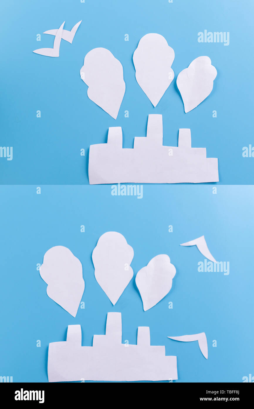 Flat style modern design of industrial factory landscape Stock Photo ...