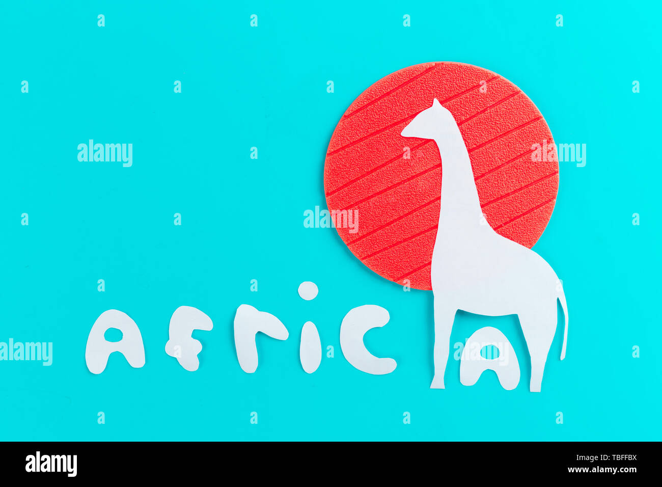 Africa concept image on the blue background Stock Photo - Alamy