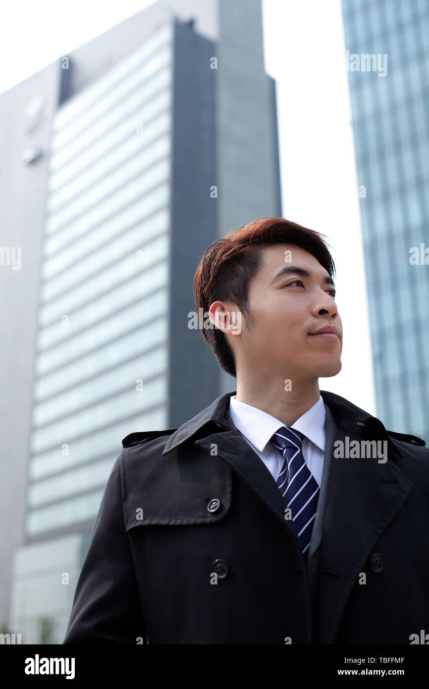 Business white-collar workers in front of the office building Stock ...