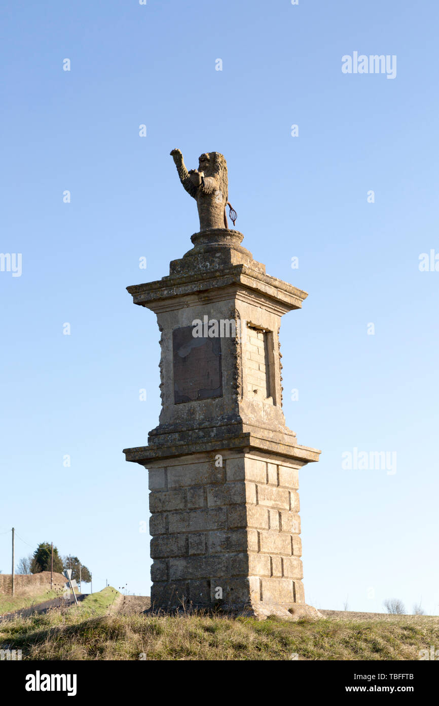 Lion Monument, Etchilhampton, Wiltshire. England, UK commemorates James ...