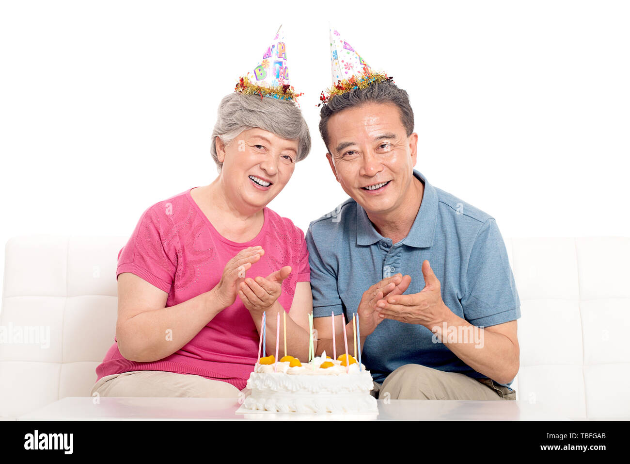 Happy life for the elderly Stock Photo - Alamy