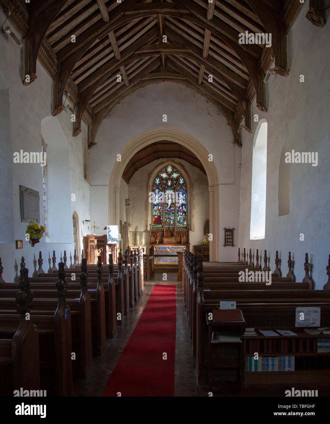 Interior of church St Margaret South Elmham, Suffolk, England, UK Stock ...