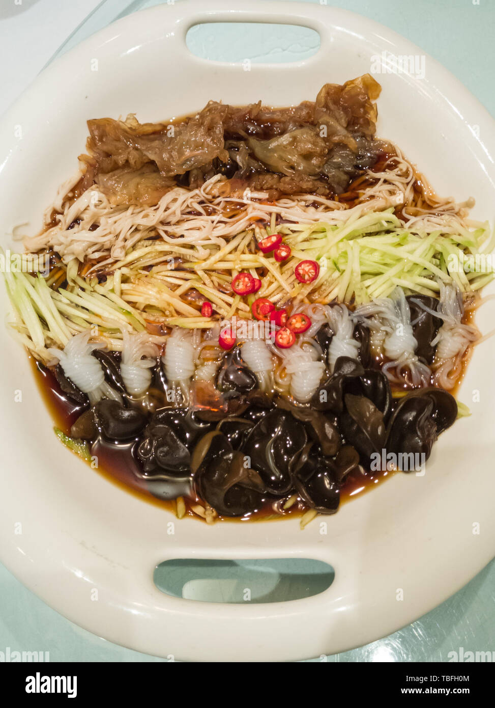 Mix black fungus konjac powder, shredded cucumber Stock Photo - Alamy
