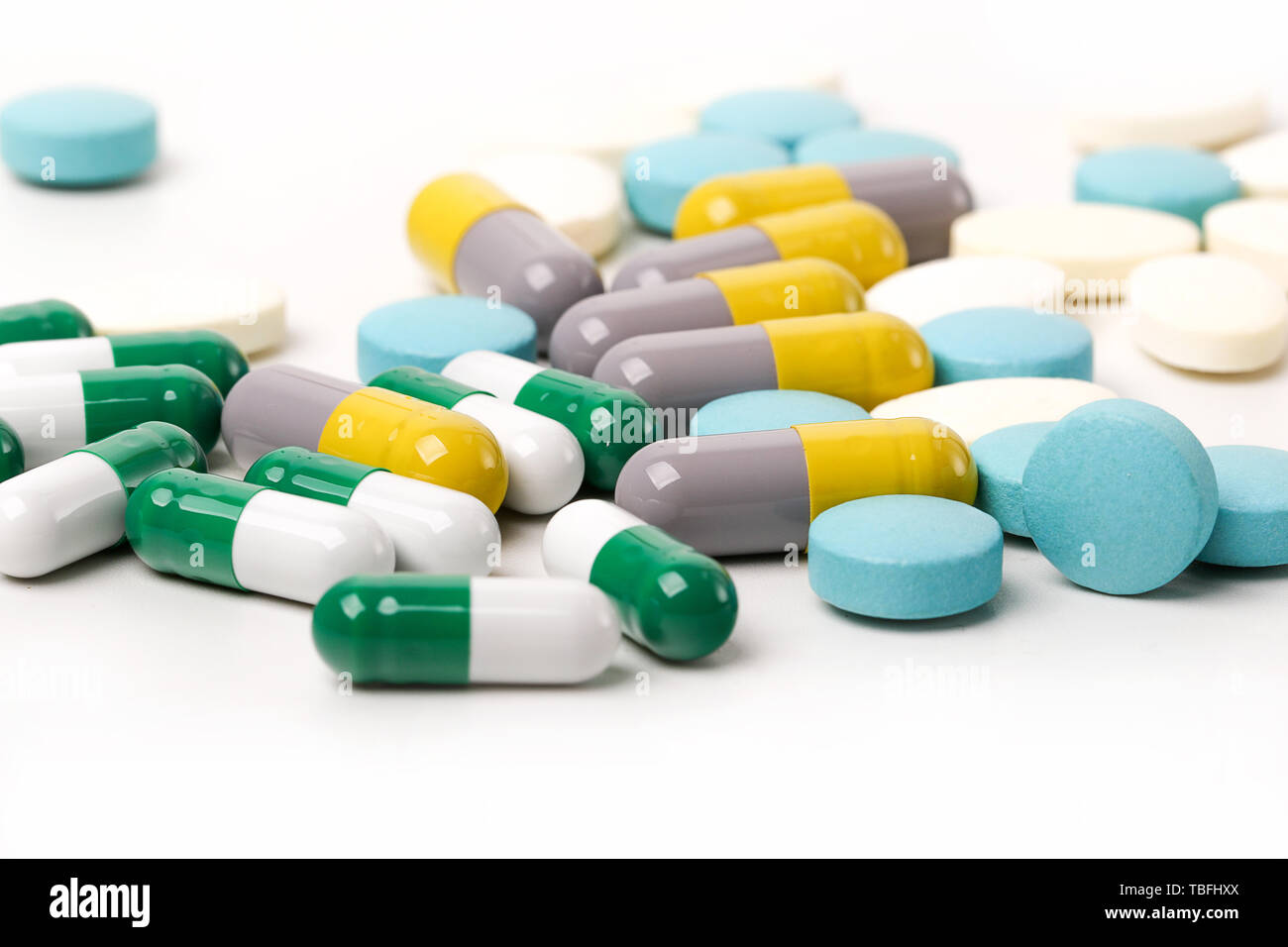 Drugs on white background Stock Photo - Alamy