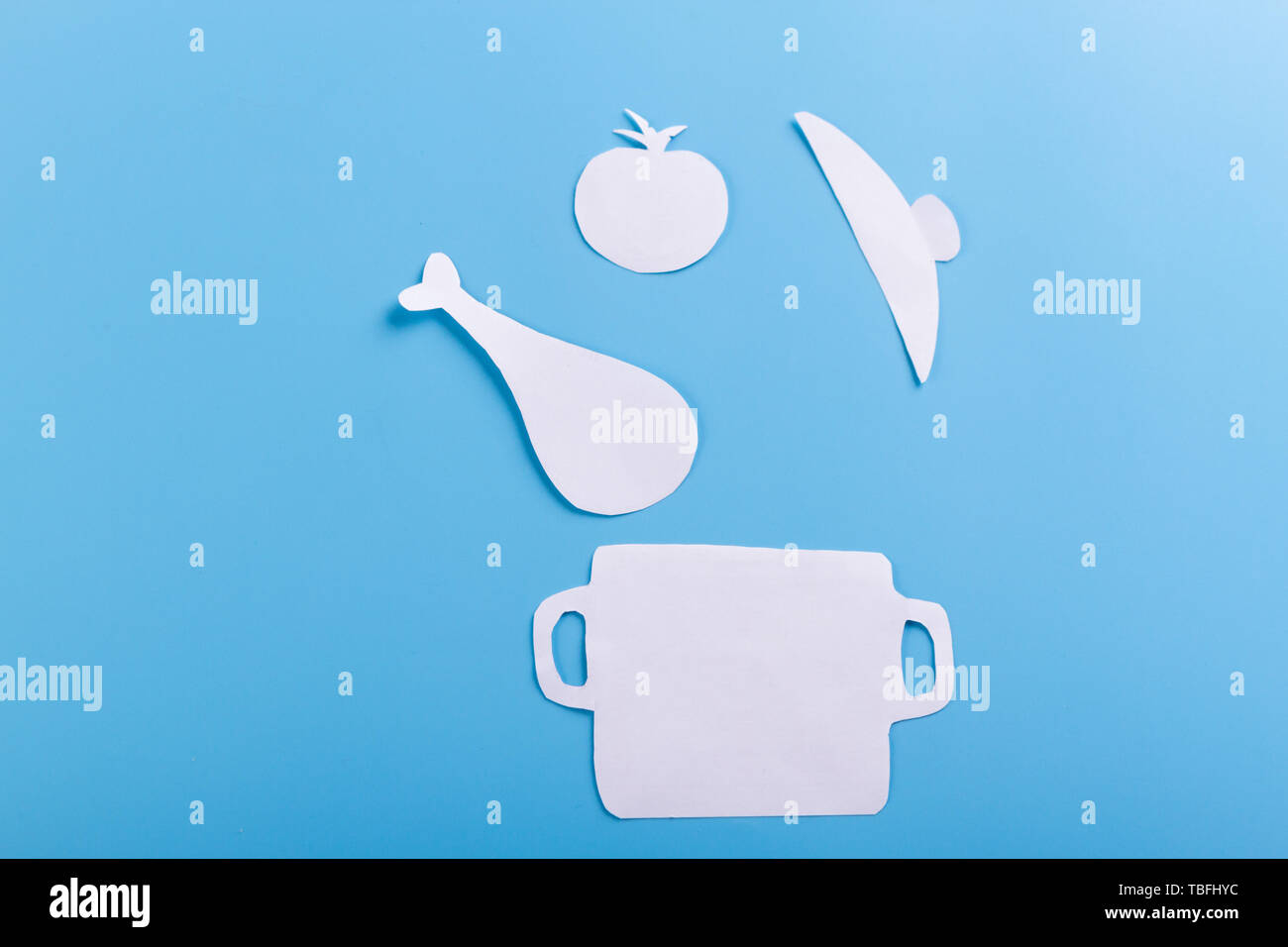 concept cooking vegetarian food ingredients. cartoon style Stock Photo ...