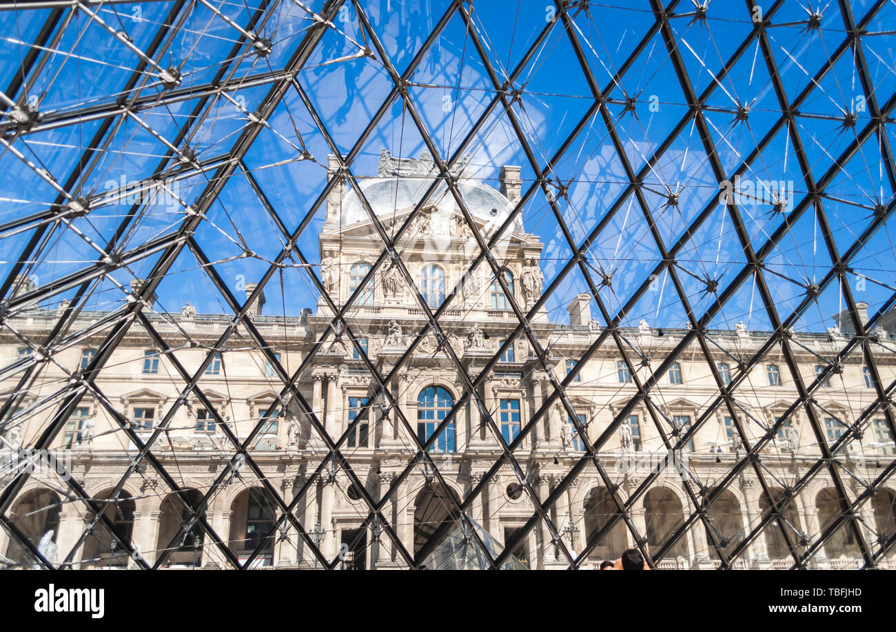 Glass pyramids of the Louvre in Paris Stock Photo - Alamy