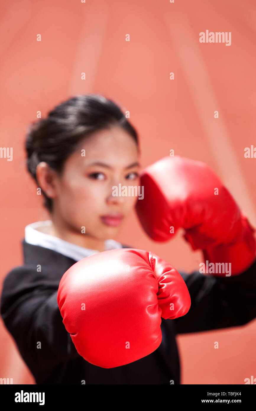 Business people practice boxing outdoors Stock Photo - Alamy