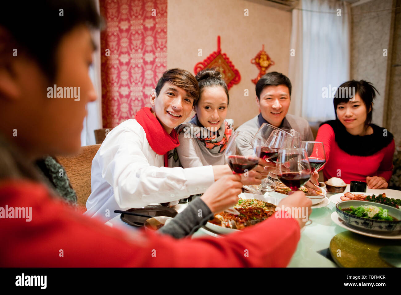 Dinner at the restaurant Stock Photo - Alamy