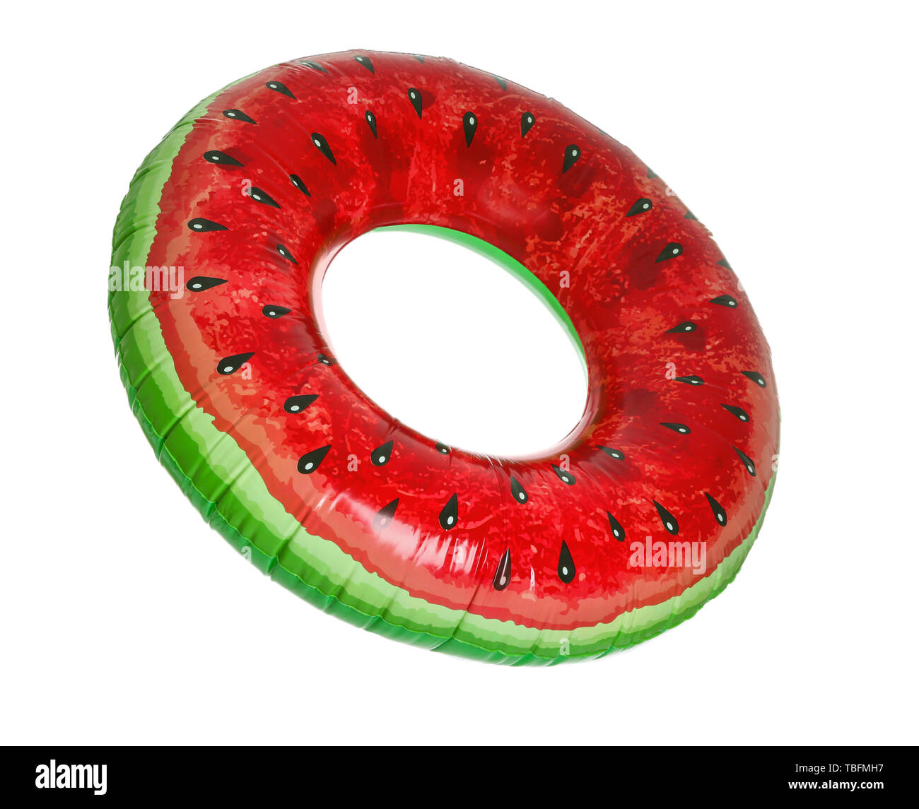 Inflatable ring on white background Stock Photo - Alamy
