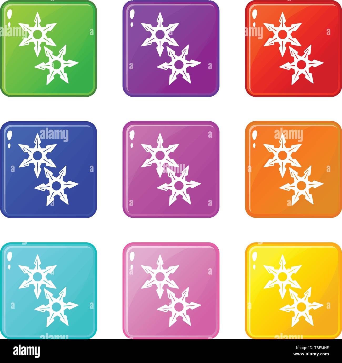 Ninja throwing stars Stock Vector Images - Alamy