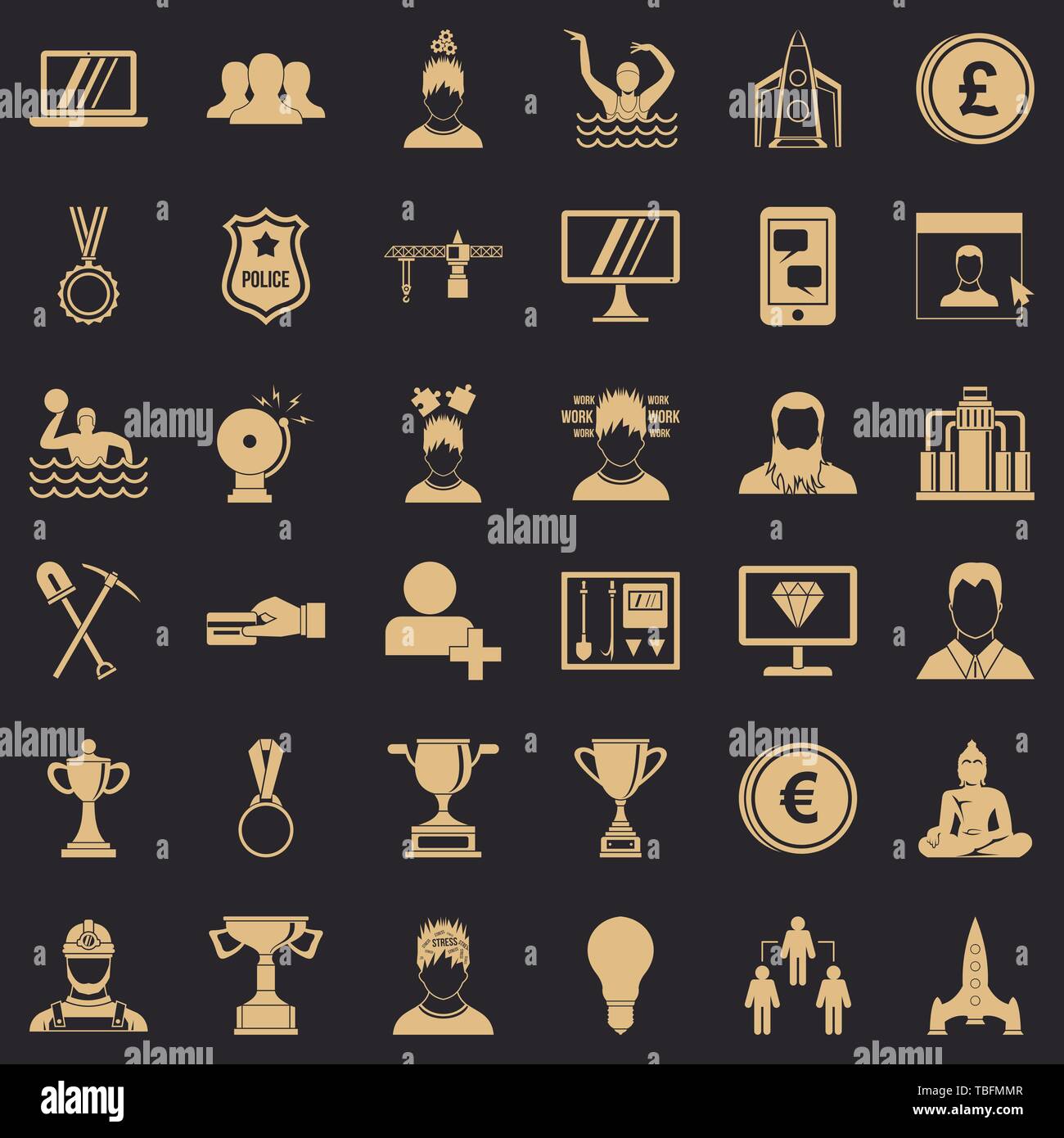 Leadership icons set, simple style Stock Vector Image & Art - Alamy