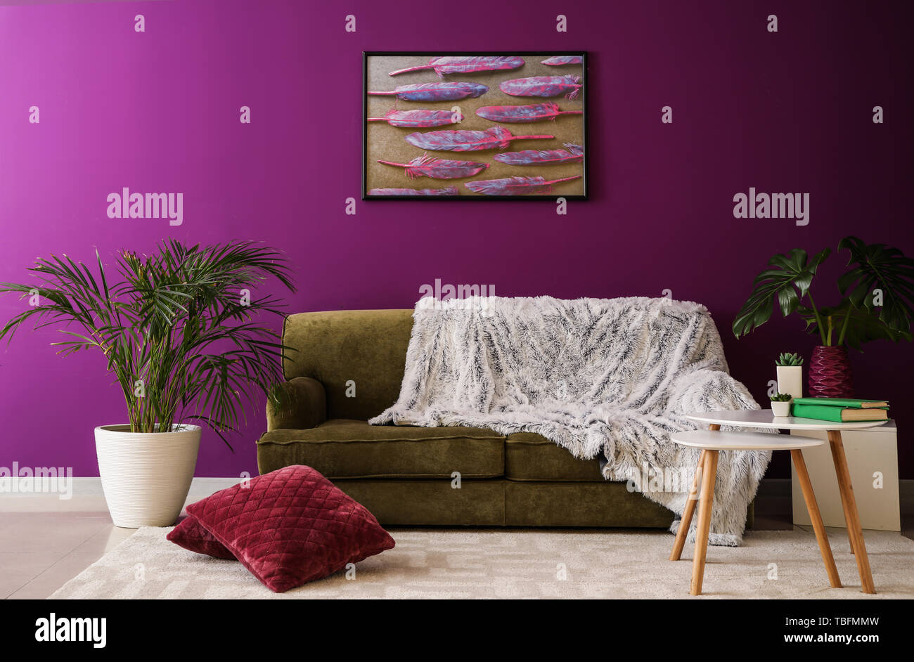 Interior of modern comfortable room Stock Photo - Alamy