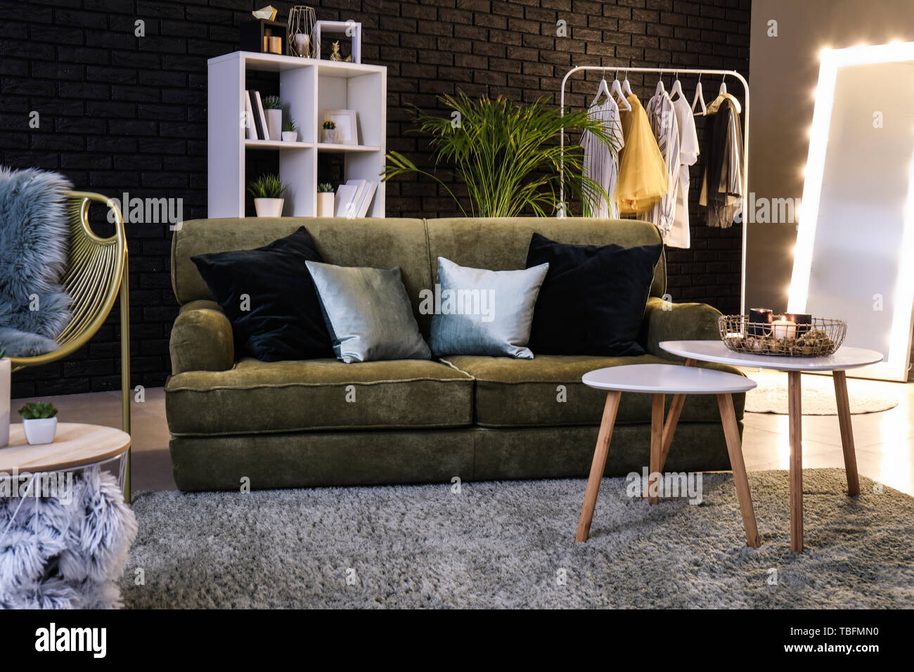 Interior of modern comfortable room Stock Photo - Alamy