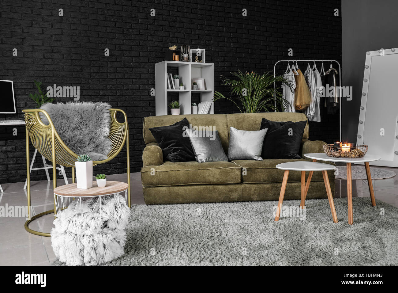 Interior of modern comfortable room Stock Photo - Alamy
