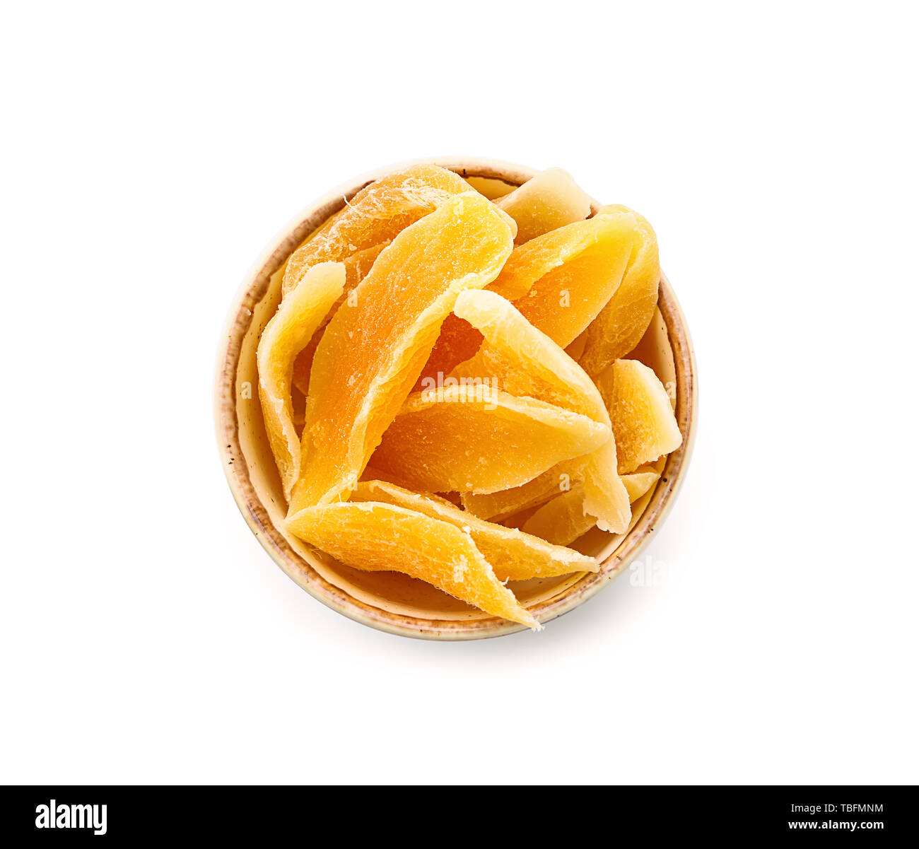 Tasty dried mango on white background Stock Photo - Alamy