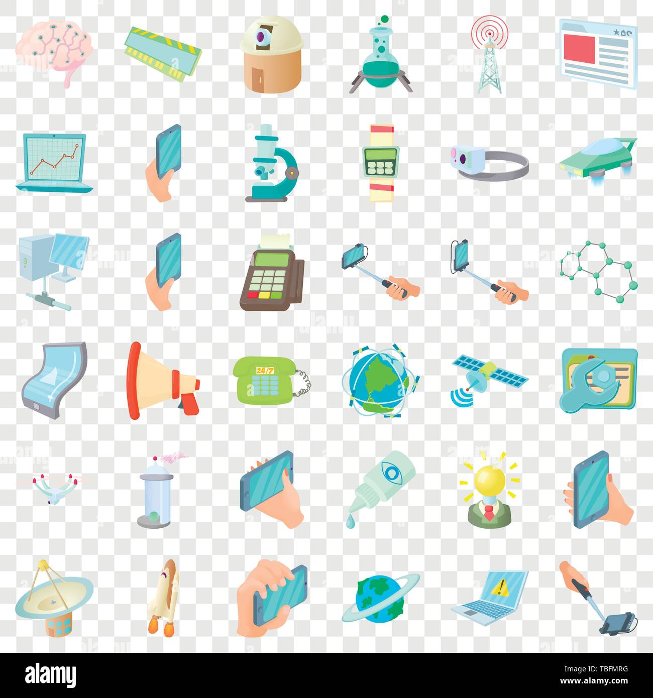 Download icons set, cartoon style Stock Vector Image & Art - Alamy