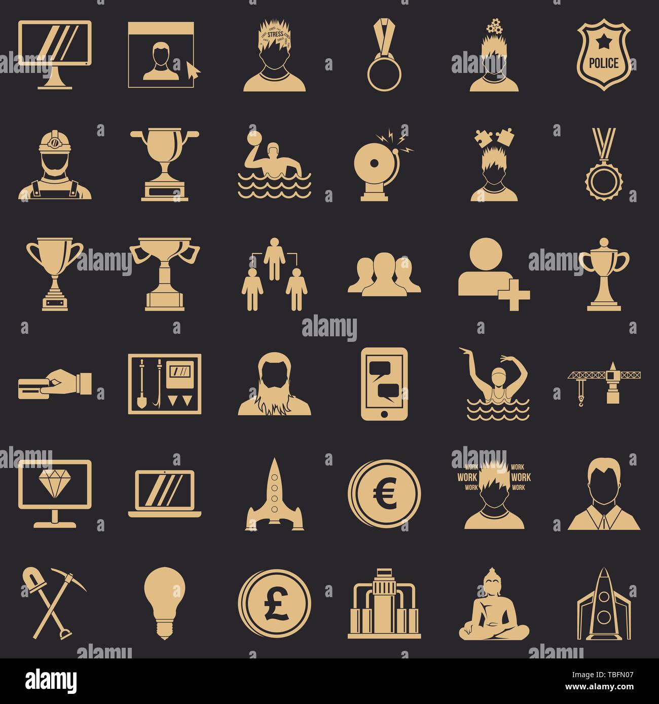 Company icons set, simple style Stock Vector Image & Art - Alamy