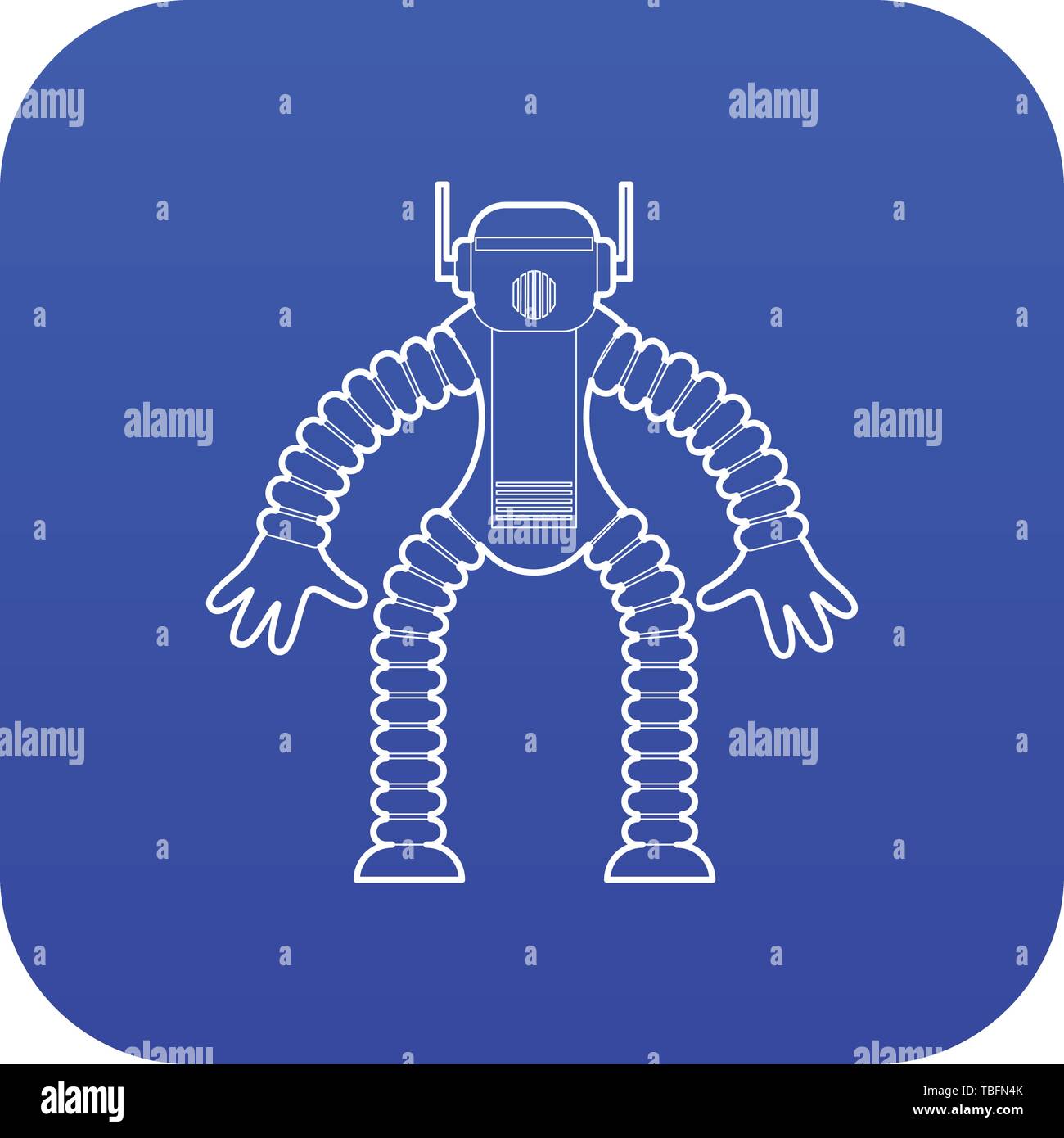 Robot monkey icon blue vector Stock Vector Image & Art - Alamy