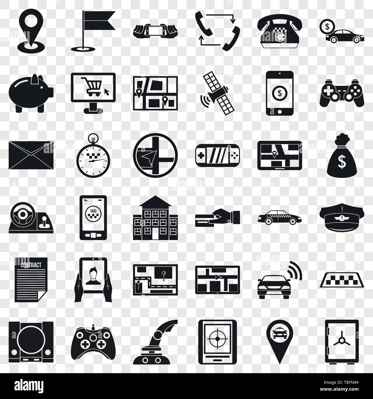 Address icons set, simple style Stock Vector Image & Art - Alamy