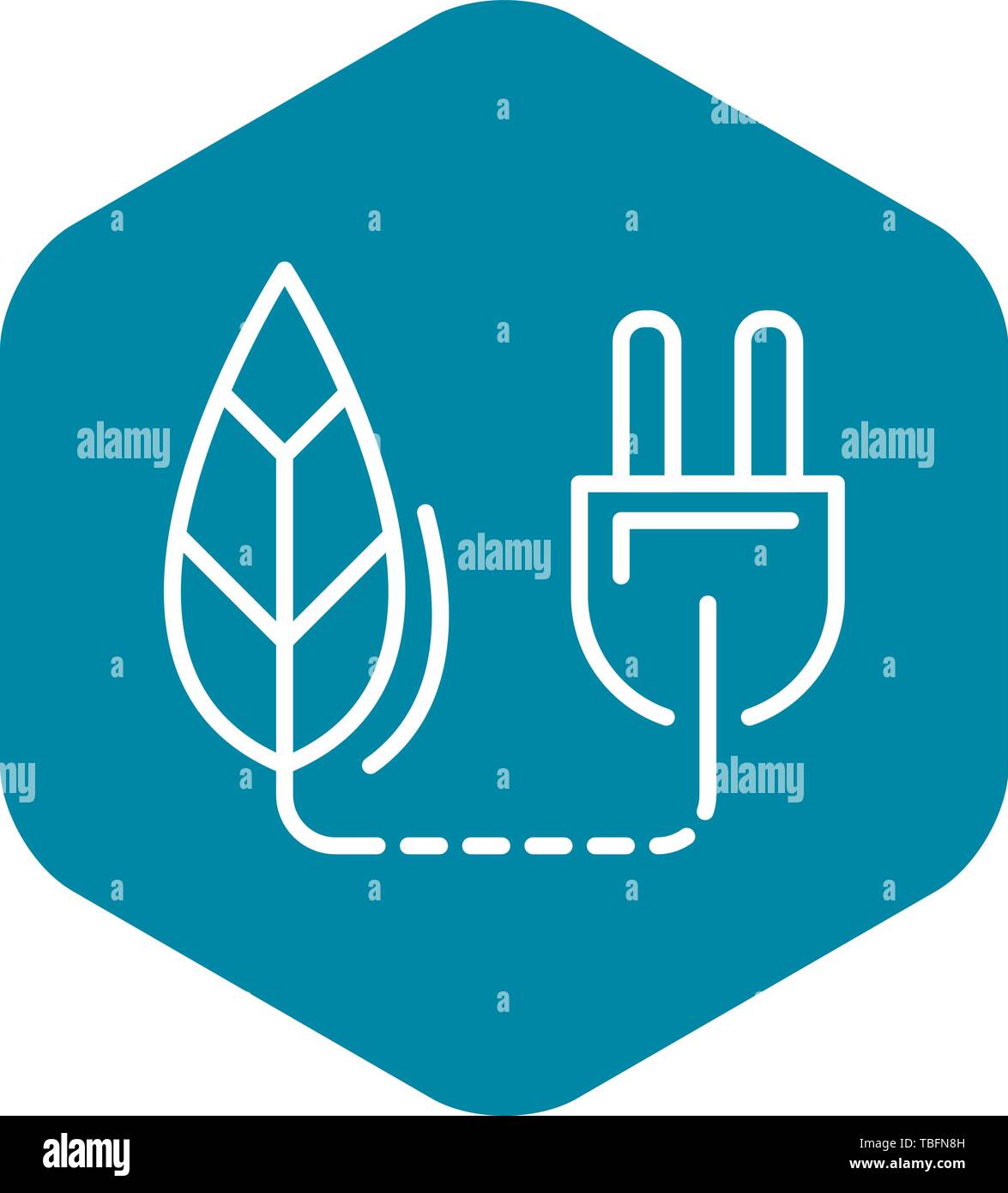 Eco plug energy icon, outline style Stock Vector Image & Art - Alamy
