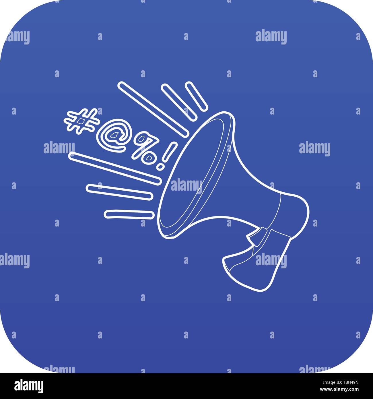 Loudspeaker icon blue vector Stock Vector Image & Art - Alamy